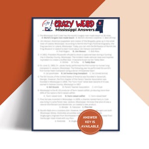 Printable Crazy Weird Mississippi Trivia Game, US States Pub Trivia ...