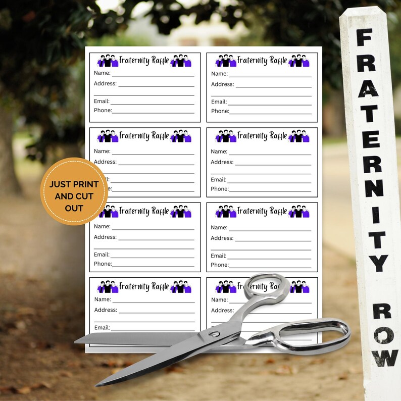 Editable Fraternity Fundraiser Raffle Ticket Template, University or ...