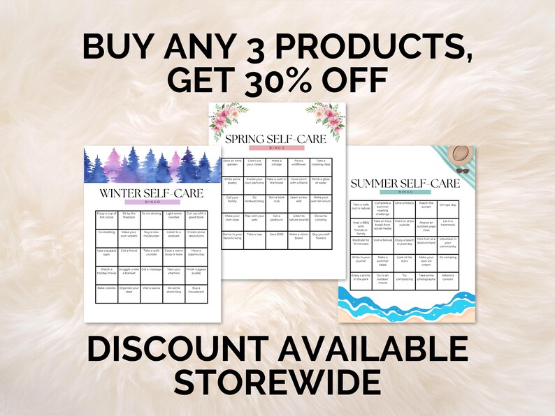 Printable Cozy Self Care Winter Bingo Card, Therapy Games for Self Help ...