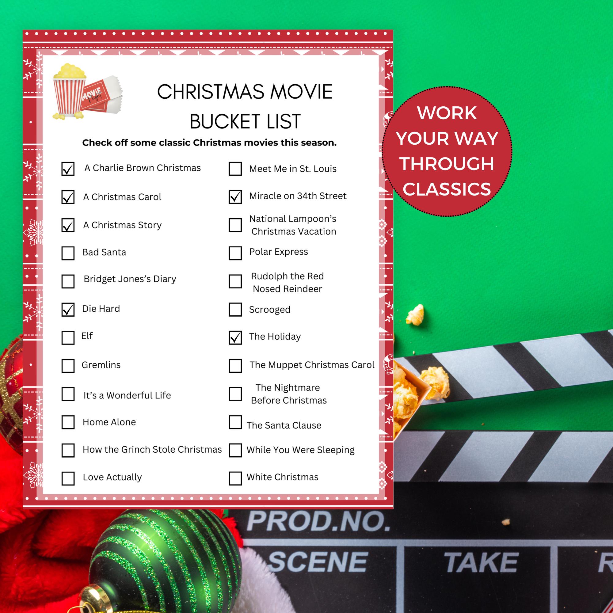 Printable Christmas Movie Review Journal Bundle With Bonus Christmas ...