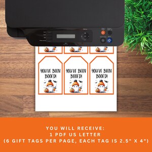 Printable You've Been Booed Gift Tags Perfect for Team Building Spooky ...