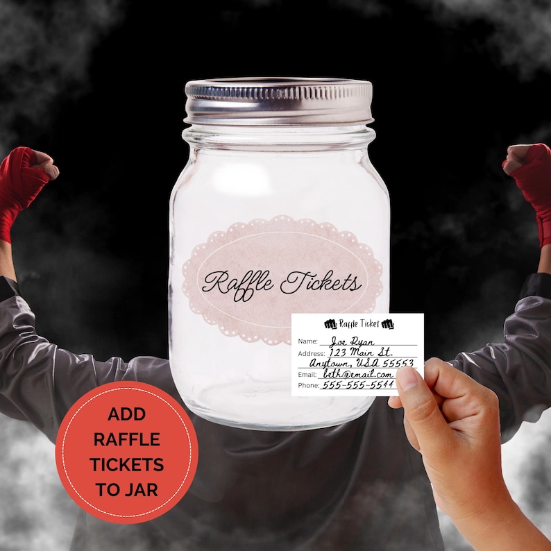 Editable Boxing Raffle Ticket Template, Fundraising Event, Boxing Gym ...