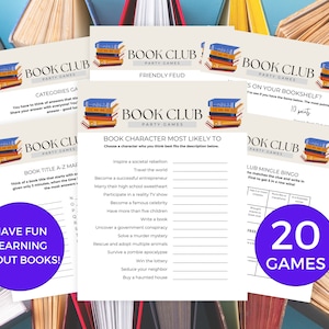 Ultimate Printable Book Club Games Bundle: Icebreakers, Puzzles ...