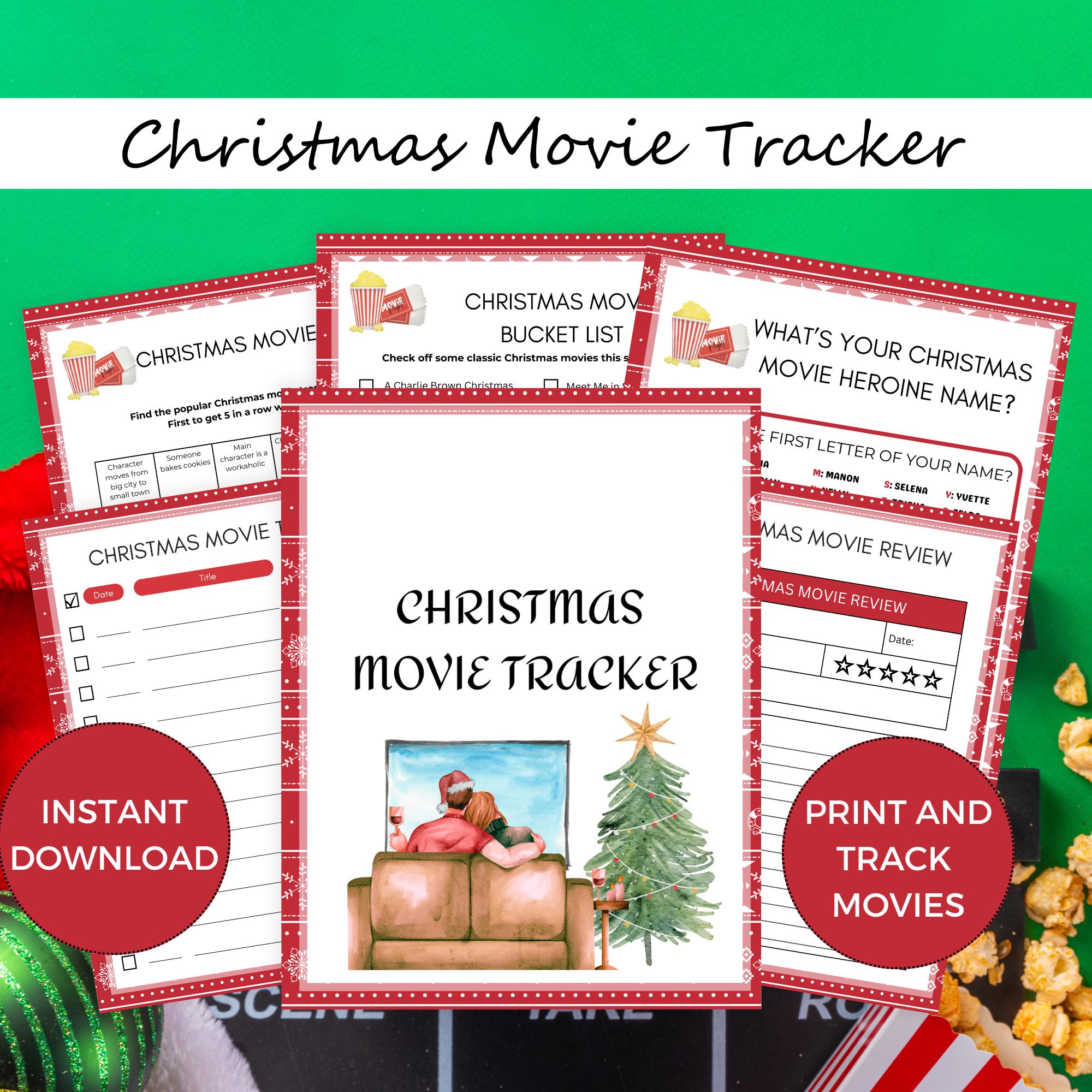 Printable Christmas Movie Review Journal Bundle With Bonus Christmas ...