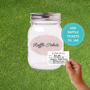 Editable Golf Raffle Ticket Template, Fundraising Event, School PTO ...