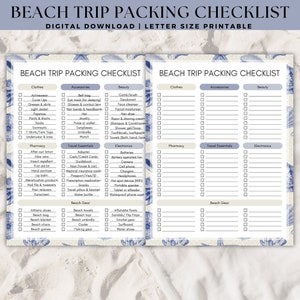 Printable Family Beach Vacation Packing Checklist for All Your Travel ...