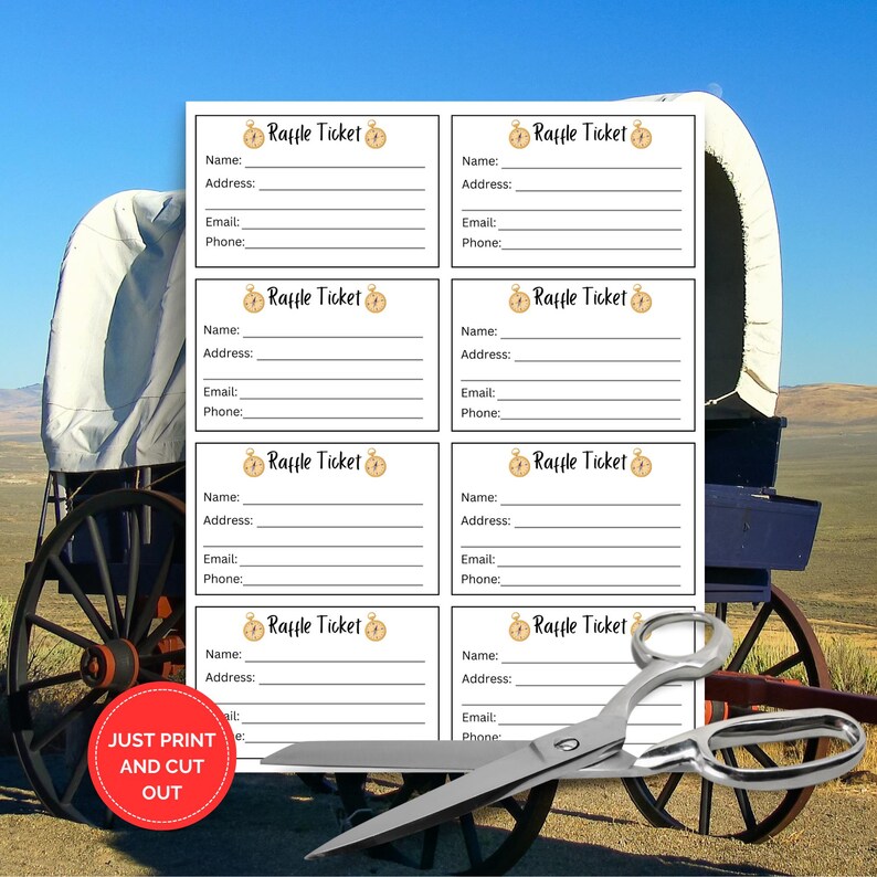 Editable Pioneer Day Raffle Ticket Template, Community Fundraising ...