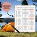 Printable Camping Essentials Checklist Minimalist, Camping Packing ...