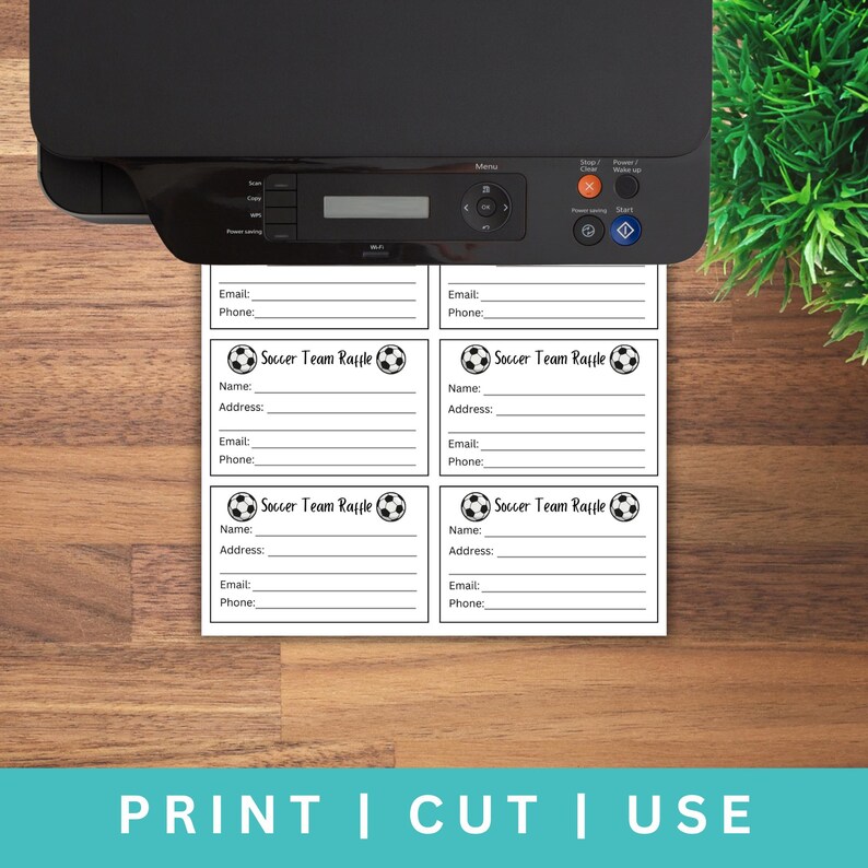 Editable Soccer Raffle Ticket Template, Fundraising Event, School PTO ...