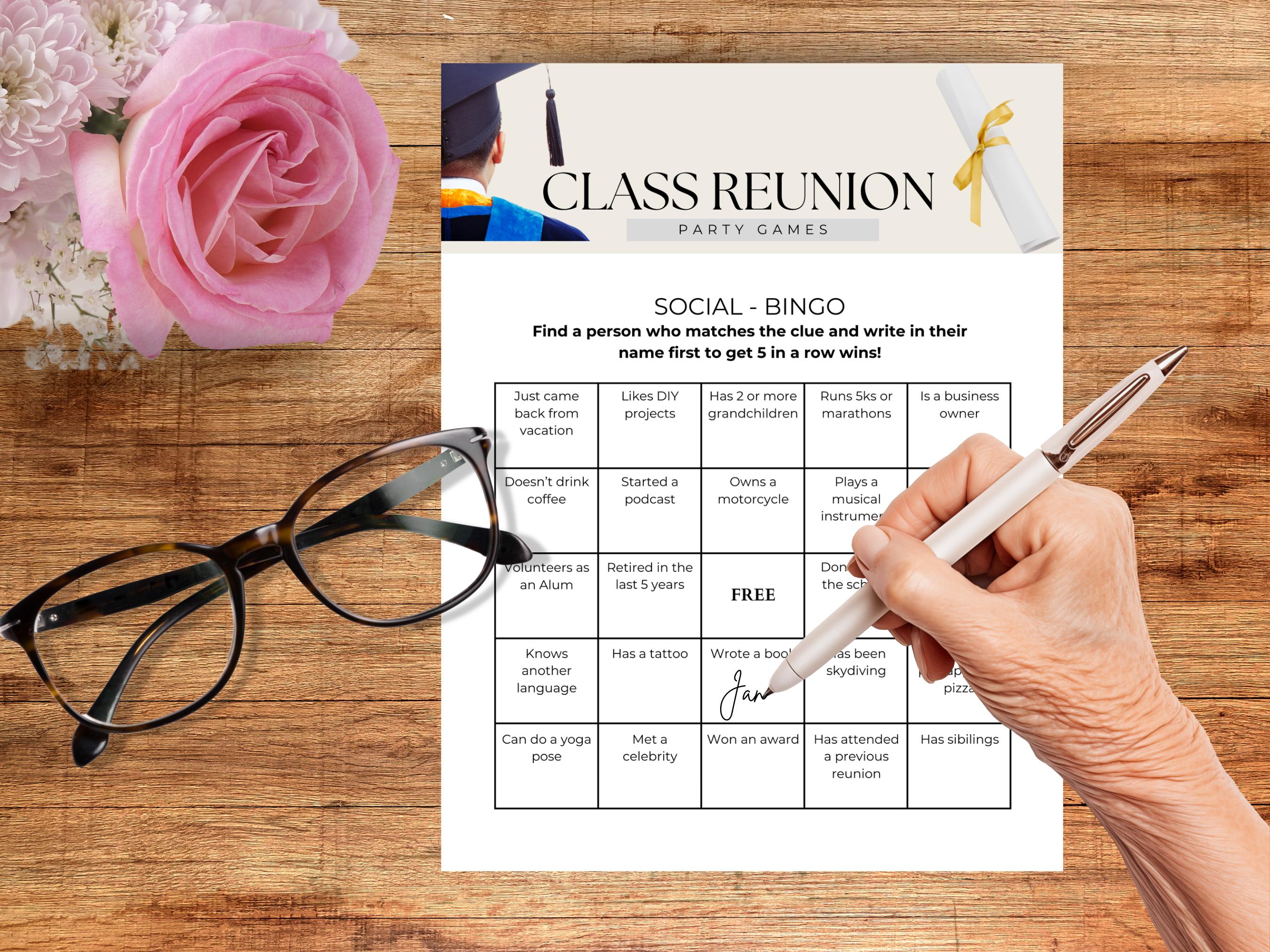 Printable Class of 1975 Class Reunion Games, 50th Class Reunion ...