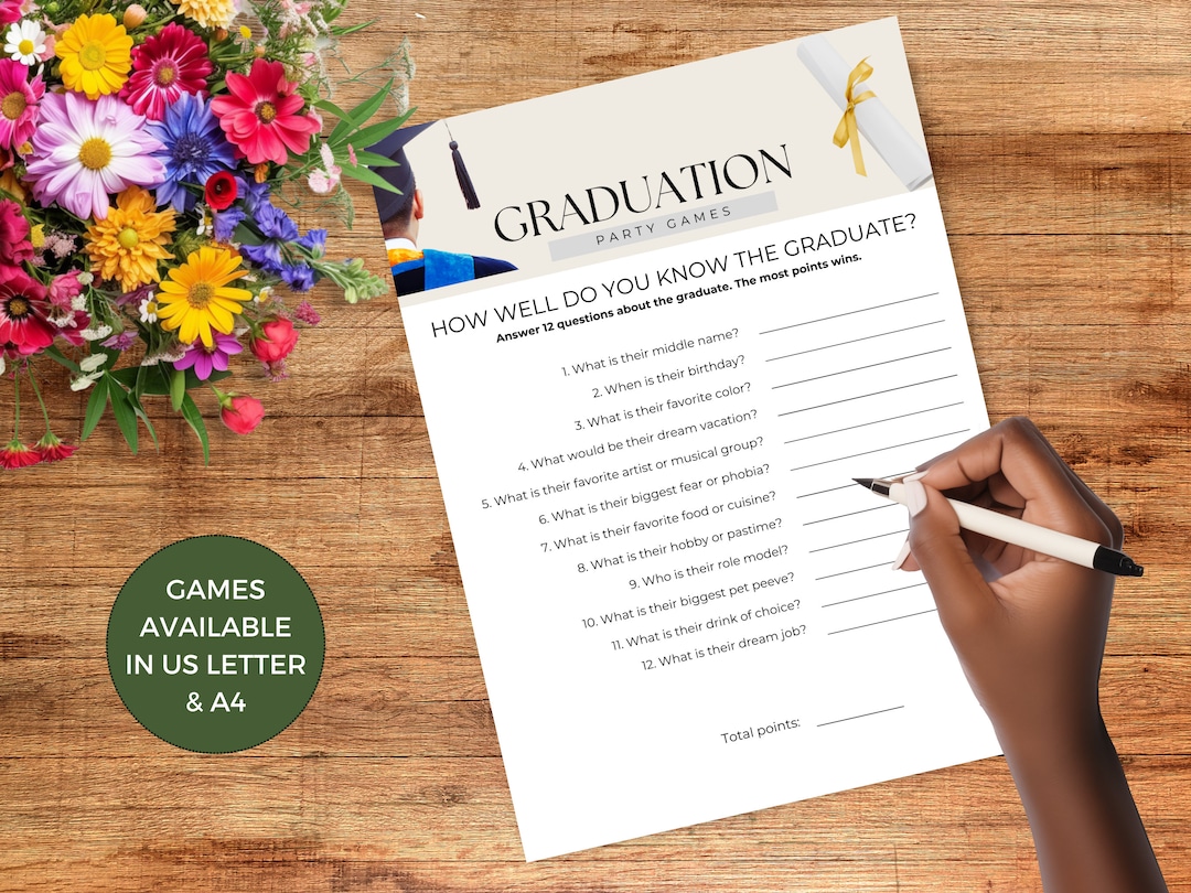 Printable Who Knows Grad Best Game, Who Knows the Graduate, Graduation ...