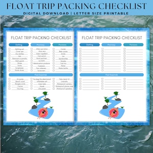 Printable Float Trip Packing Checklist for All Your Travel Essentials ...