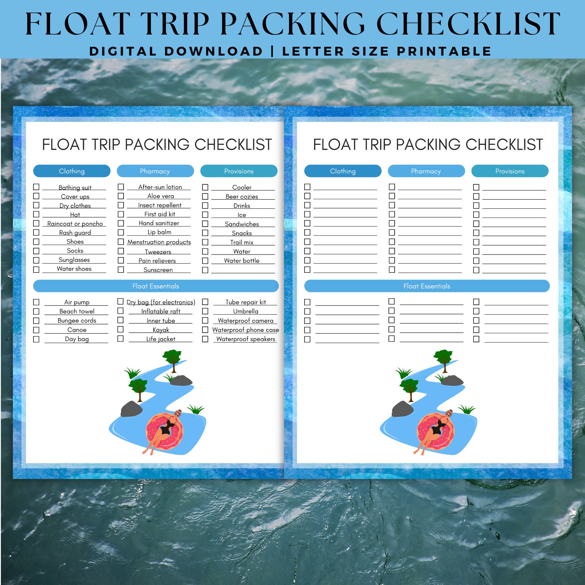 Printable Float Trip Packing Checklist for All Your Travel Essentials ...