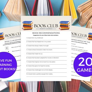 Ultimate Printable Book Club Games Bundle: Icebreakers, Puzzles ...