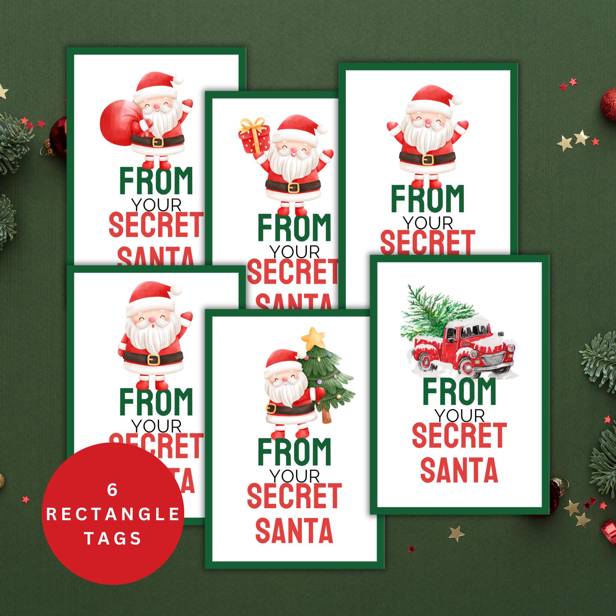 Printable Secret Santa Gift Tags for Secret Santa Gifts, Special ...