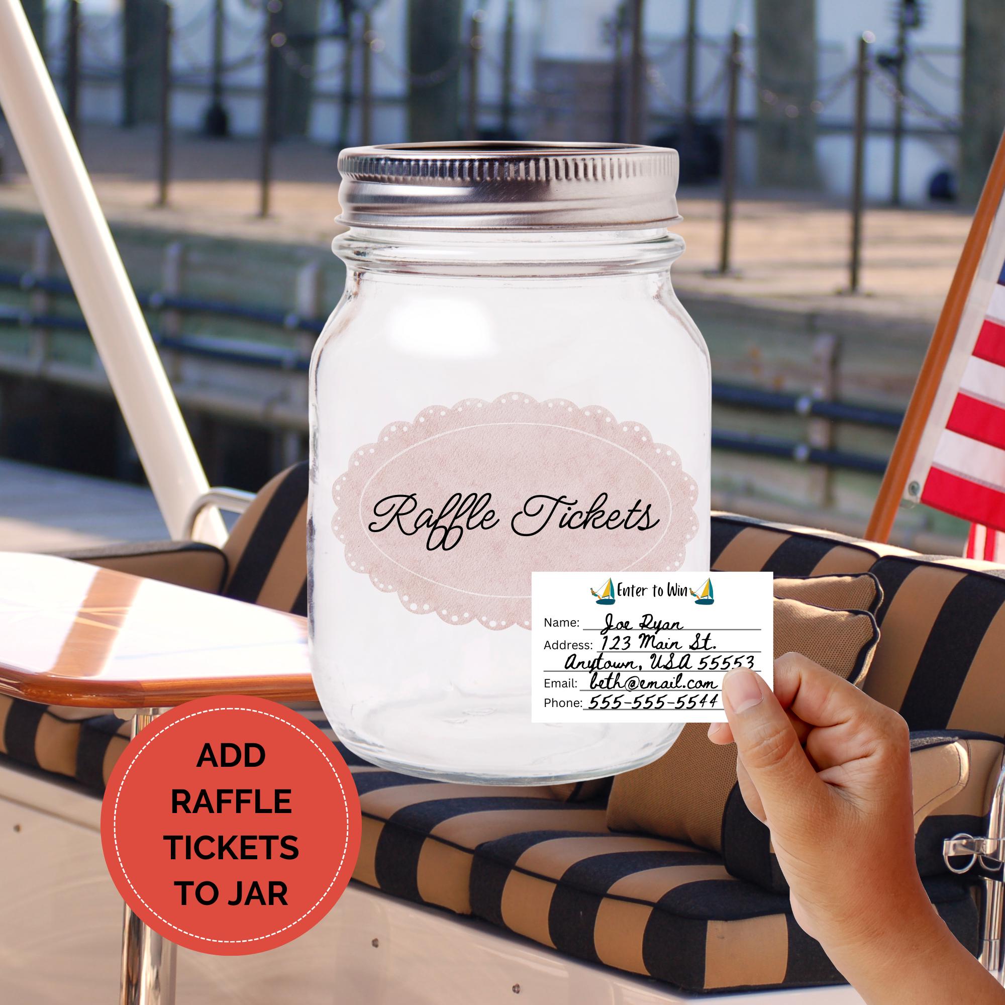 Editable Yacht Club Raffle Ticket Template, Fundraising Event, Sailing ...