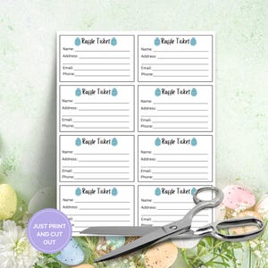Editable Easter Raffle Ticket Template, Church Fundraising Event ...