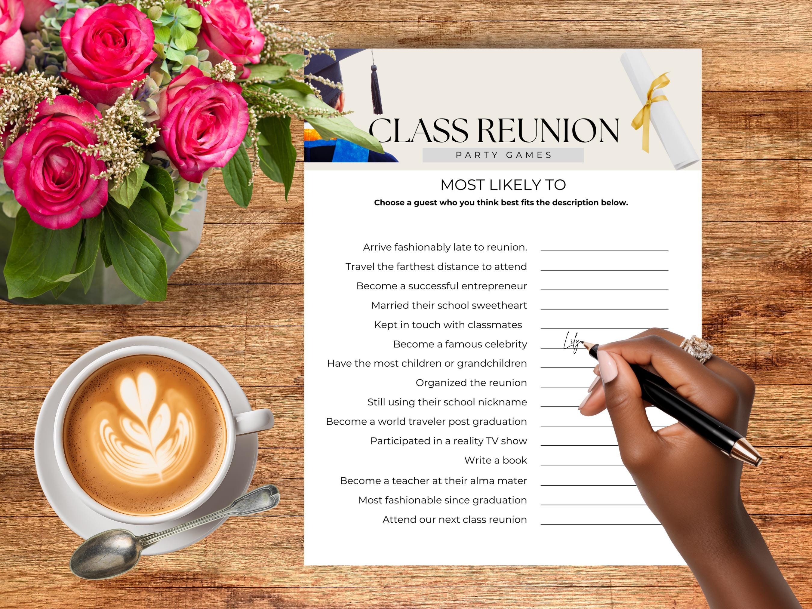 Printable Class of 2005 Class Reunion Games, High School Reunion, 20th ...