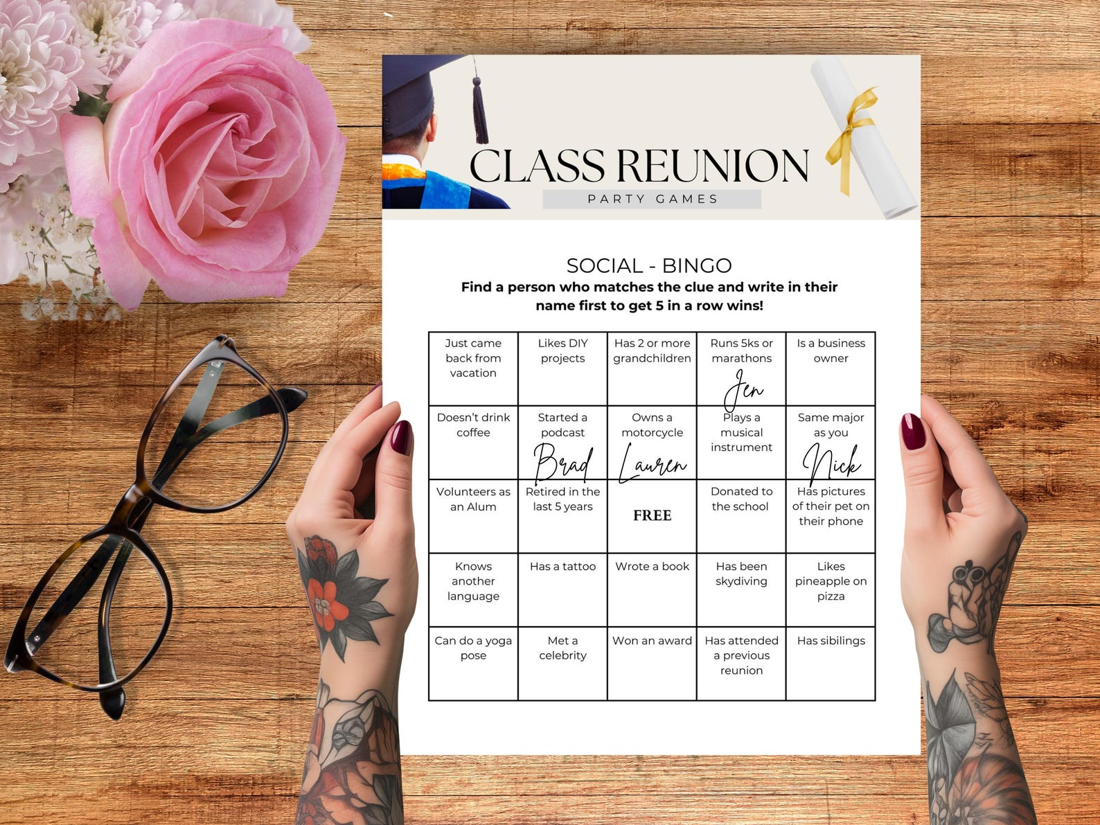 Printable Class of 2005 Class Reunion Games, High School Reunion, 20th ...