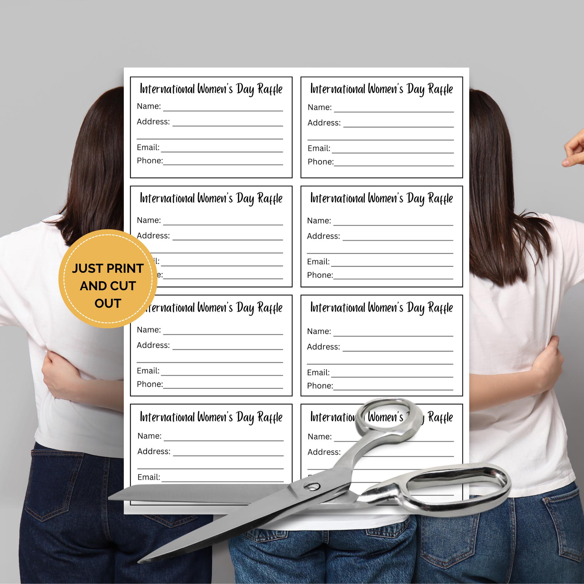 Editable Women's History Month Raffle Ticket Template, International ...