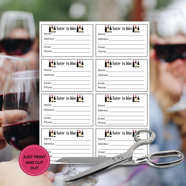 Editable Wine Gift Basket Raffle Ticket Template, Winery Fundraising ...
