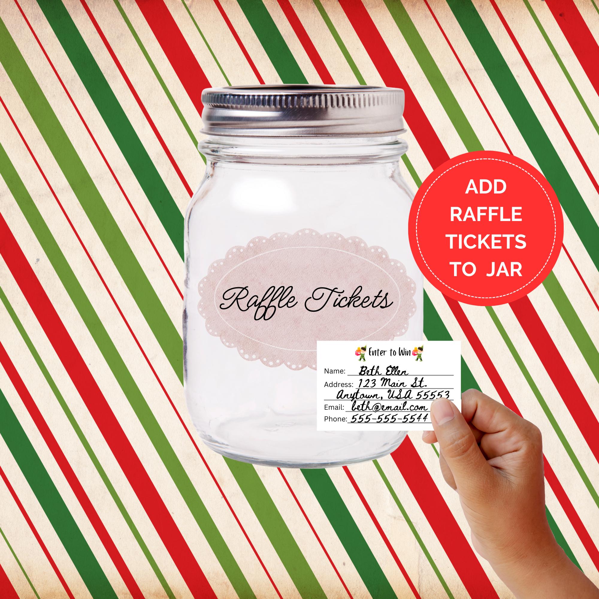 Editable Christmas Raffle Ticket Template, Fundraising Event, School ...