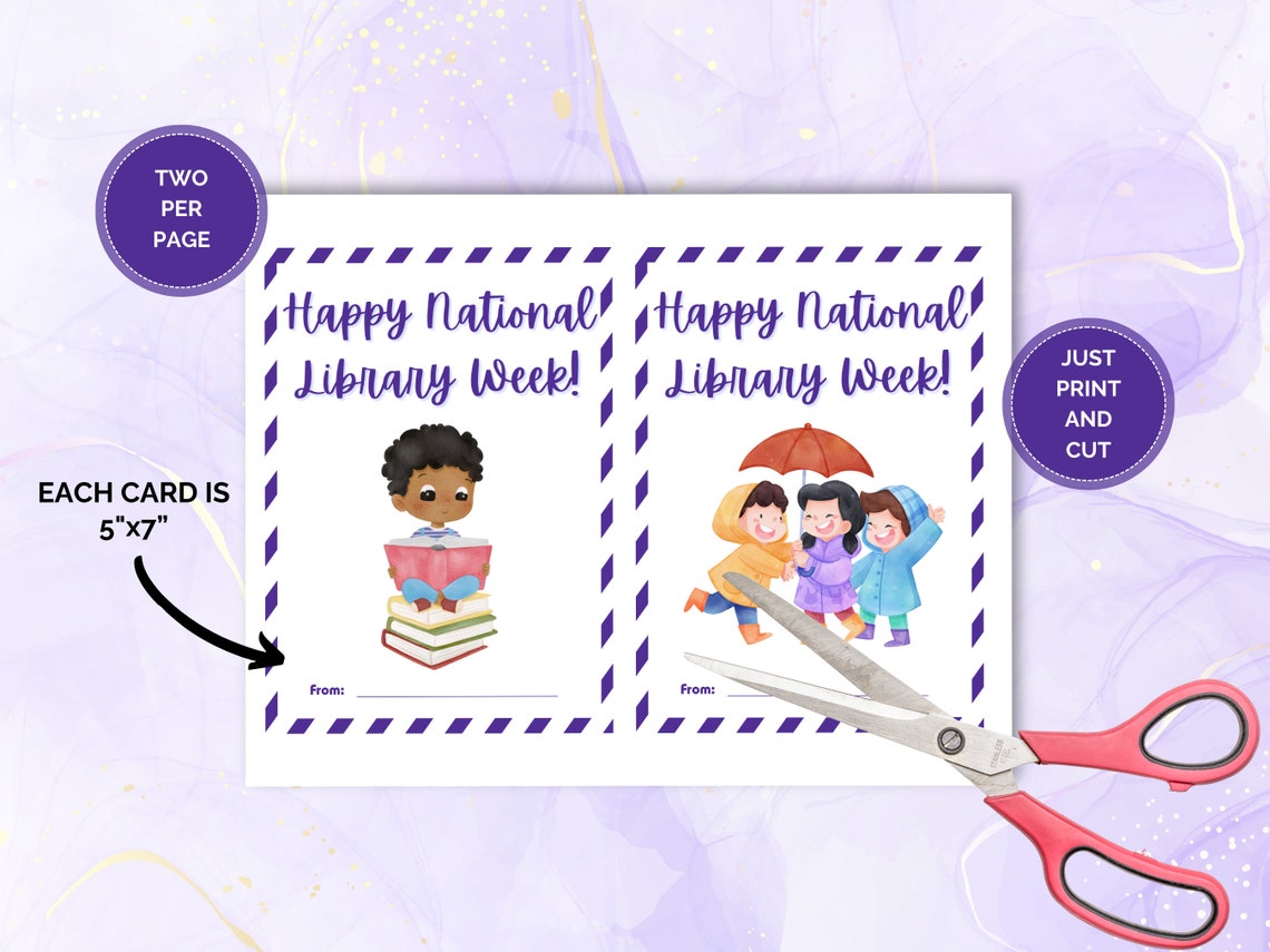 Printable Librarian Appreciation Gift Card Holder, National Library ...