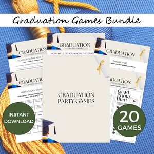 Celebrate Graduation With Our Graduation Party Games Bundle Class of ...