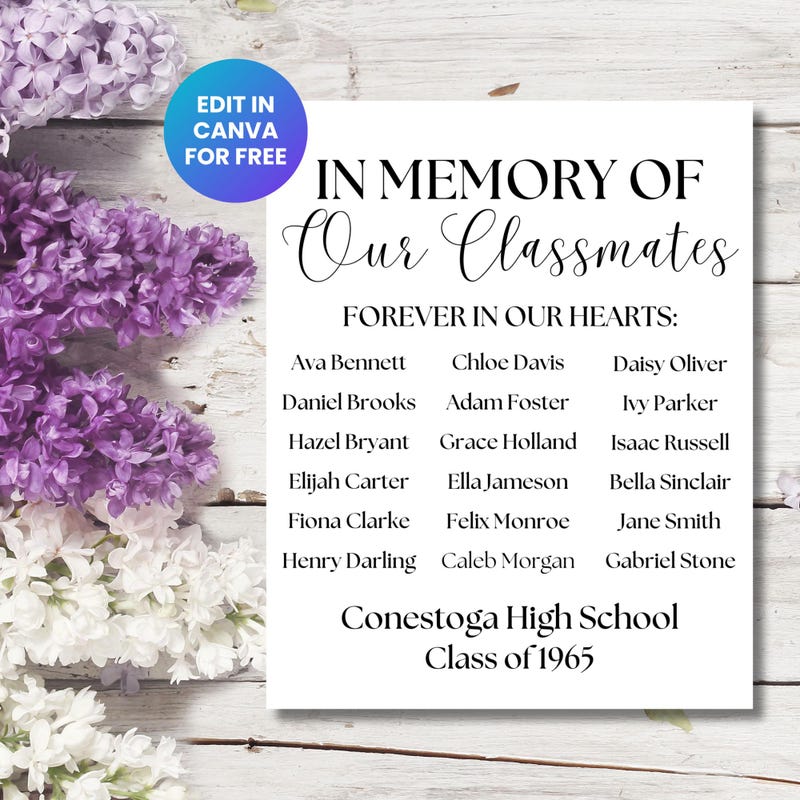 Reunion Memorial Table - Etsy