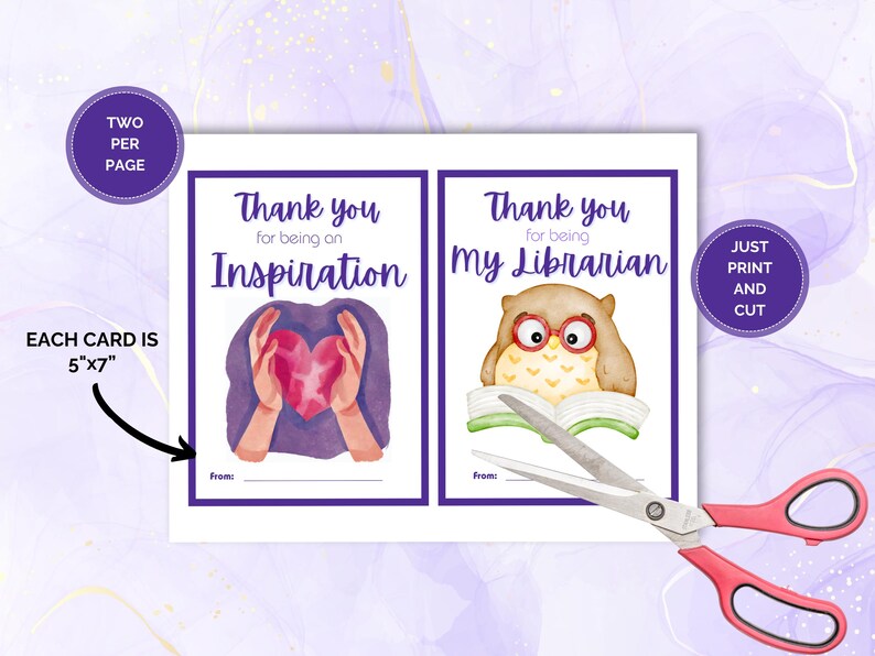 Printable Librarian Appreciation Gift Card Holder, Librarian Gifts ...