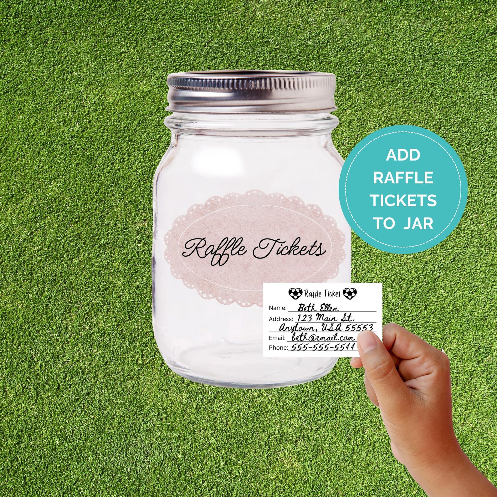 Editable Soccer Raffle Ticket Template, Fundraising Event, School PTO ...