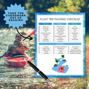 Printable Float Trip Packing Checklist for All Your Travel Essentials ...
