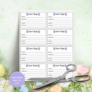 Editable Easter Raffle Ticket Template, Church Fundraising Event ...