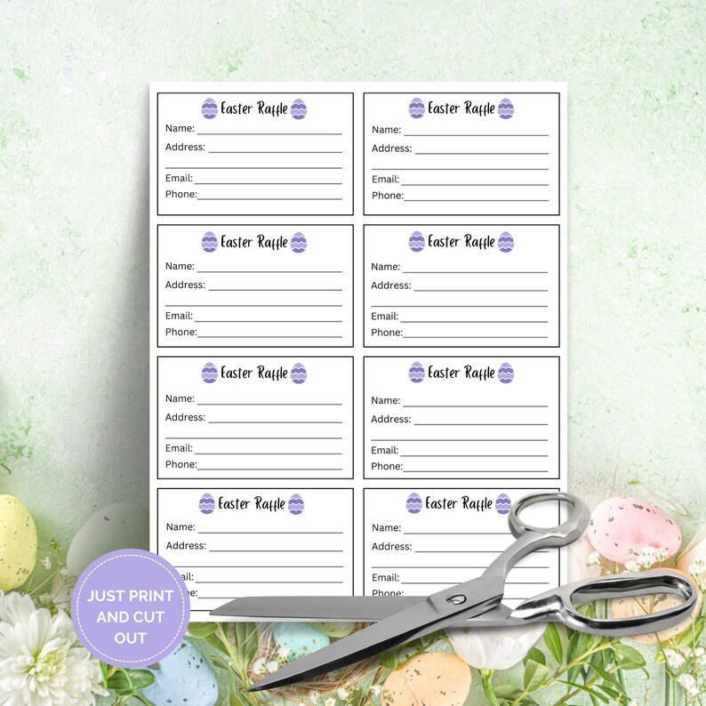 Editable Easter Raffle Ticket Template, Church Fundraising Event ...