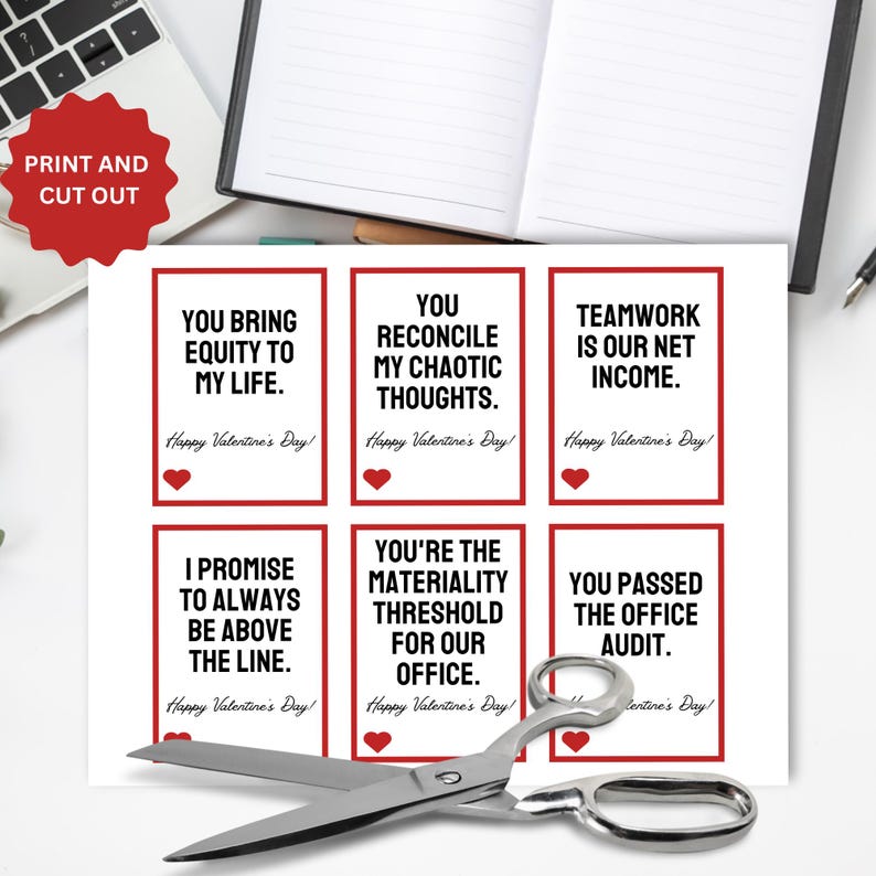 Printable Funny Accountant Valentines for Your Work Bestie, Funny ...