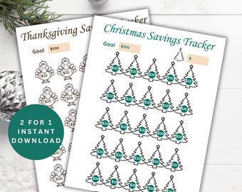 Thanksgiving Savings Challenge Tracker - Etsy