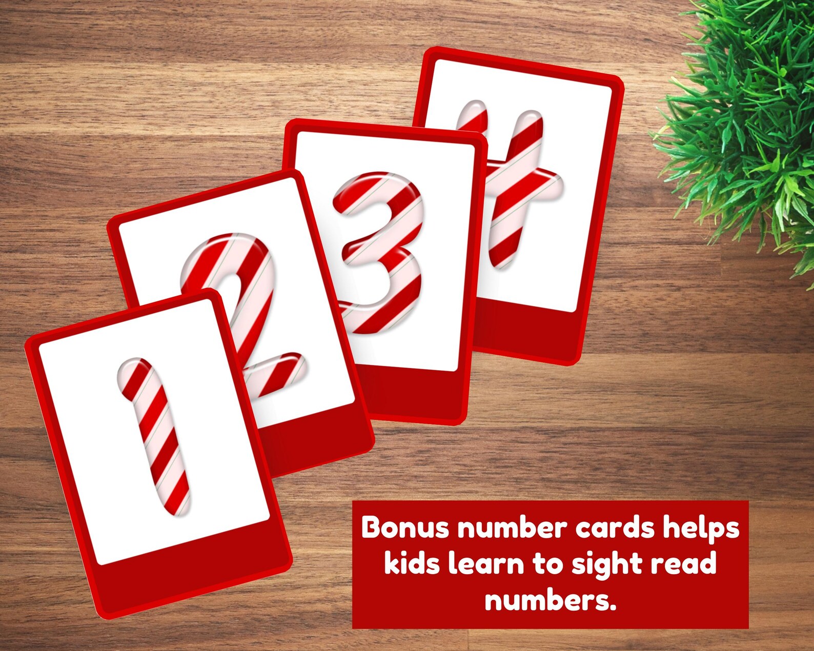 Printable Christmas Alphabet Flash Cards for Kids With Bonus Number ...