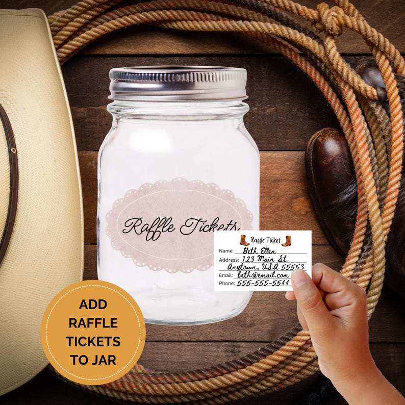 Editable Rodeo Fundraiser Raffle Ticket Template, Fundraising Event ...