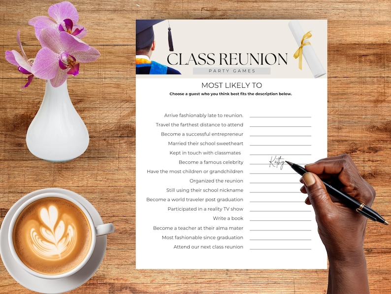 Printable Class of 1965 Class Reunion Games, 60th Class Reunion ...