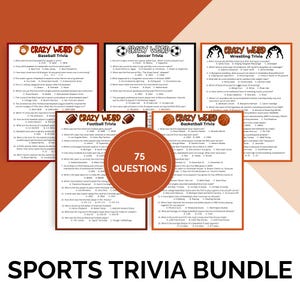 Printable Crazy Weird Sports Trivia Game Bundle, Pub Trivia Night ...