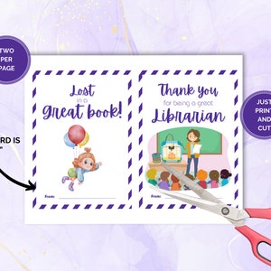 Printable Librarian Appreciation Gift Card Holder, National Library ...