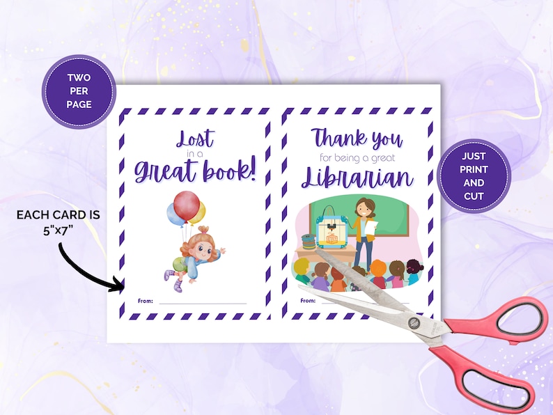 Printable Librarian Appreciation Gift Card Holder, National Library ...