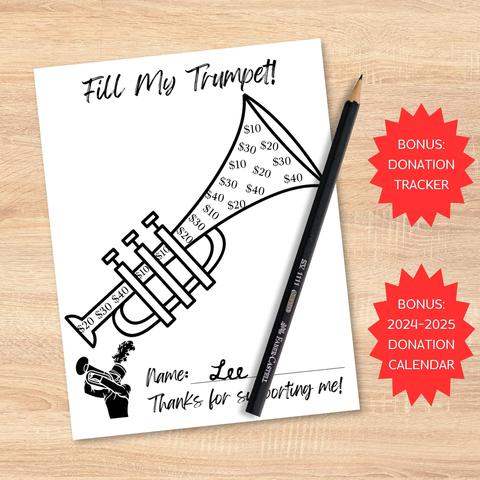 Printable Marching Band Fundraiser Bundle: Pick a Date Donation ...