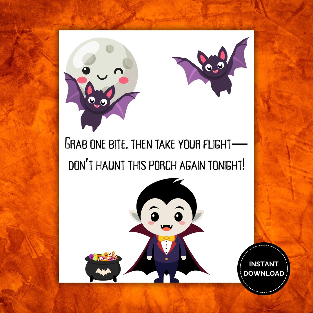 Printable Please Take One Halloween Sign, Help Yourself Candy Table ...
