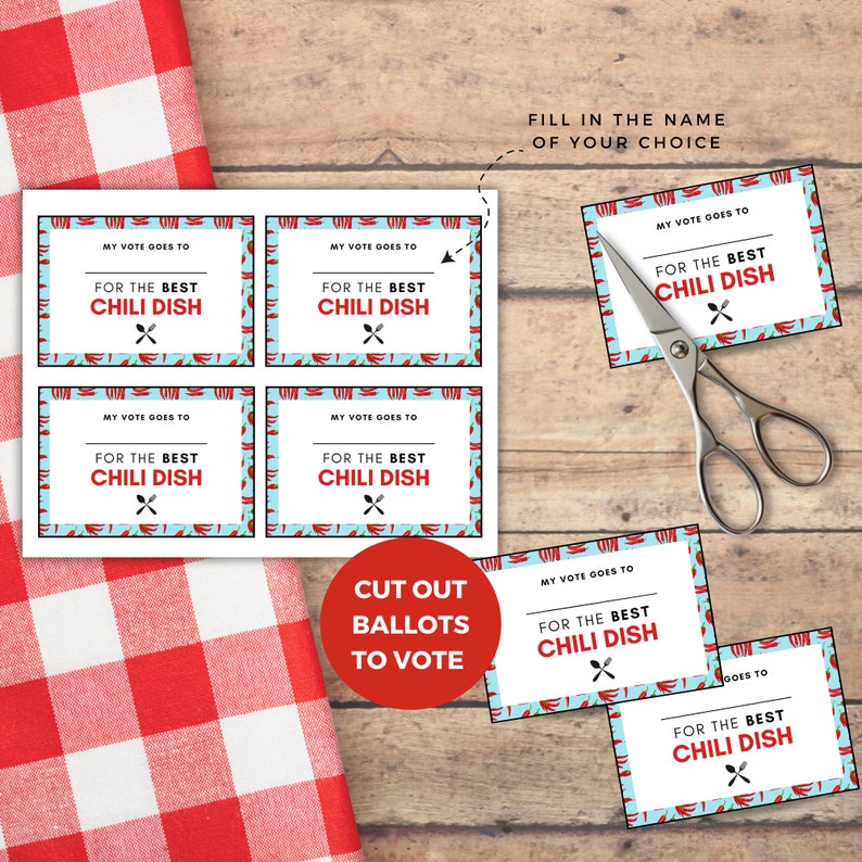 Printable Chili Cook off Contest Package With Chili Contest Promotional ...