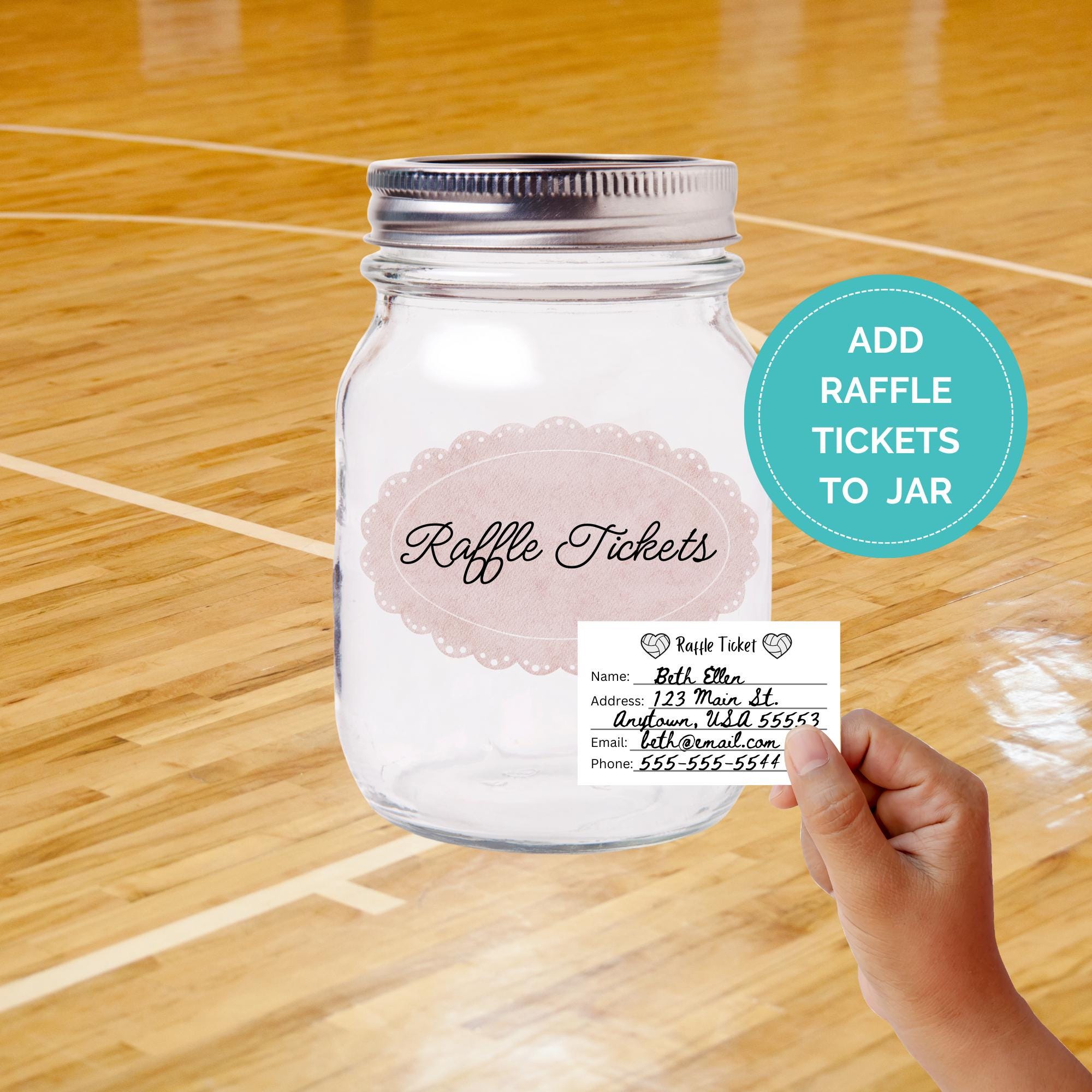 Editable Volleyball Raffle Ticket Template, Fundraising Event, School ...