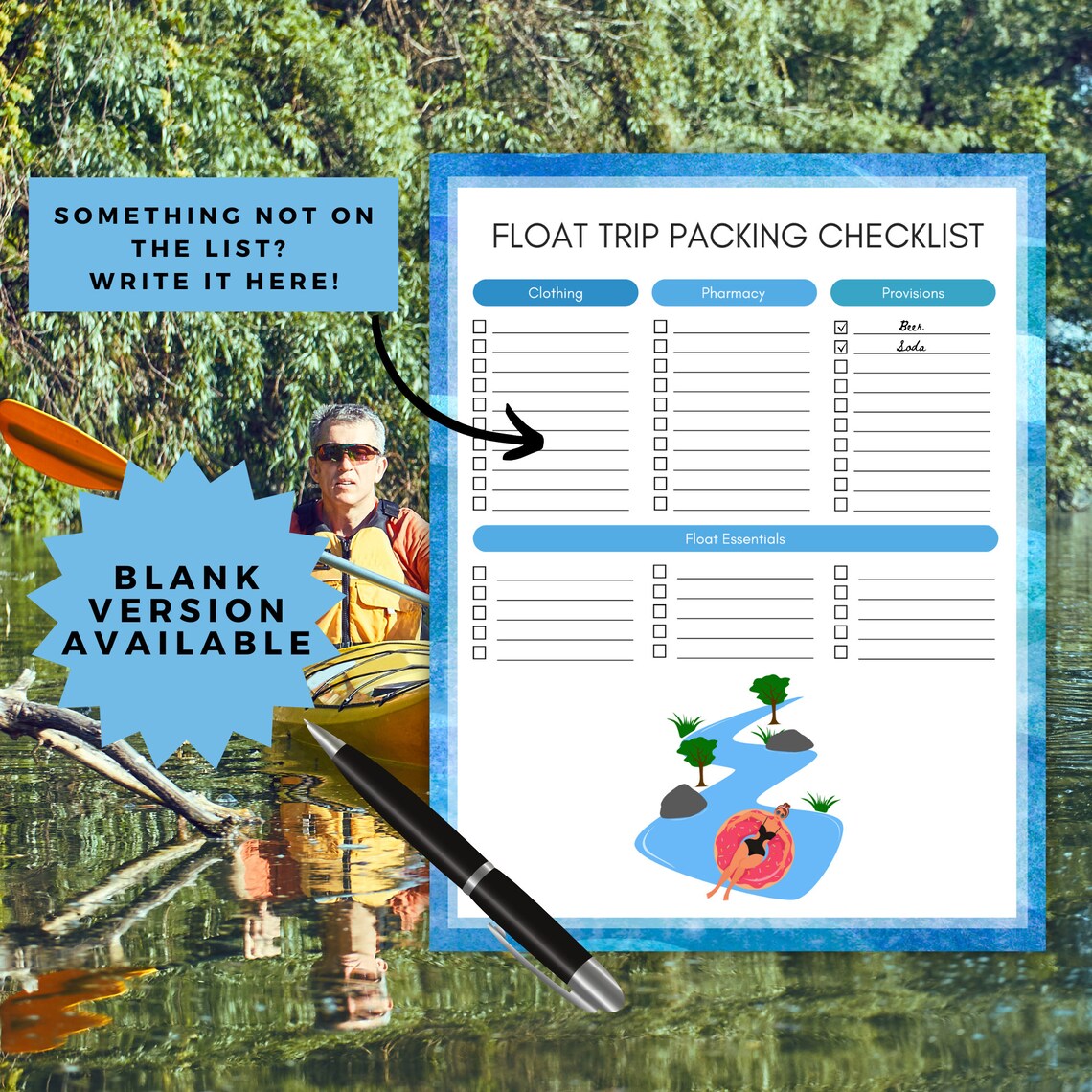 Printable Float Trip Packing Checklist for All Your Travel Essentials ...