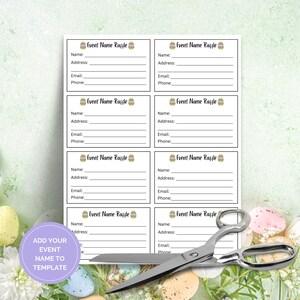 Editable Easter Raffle Ticket Template, Church Fundraising Event ...