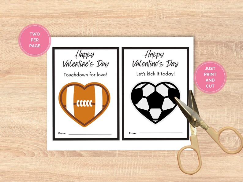Printable Sports Valentines Variety Pack for Classmates, Class ...