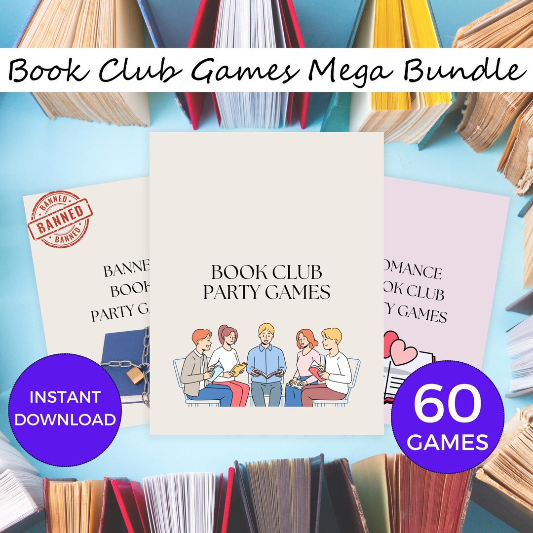 Printable 3 in 1 Book Club Games Mega Bundle: Icebreakers, Puzzles ...